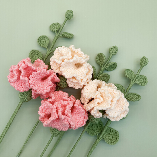Ravelry: Carnation Flower & Eucalyptus pattern by Lily's Lyric