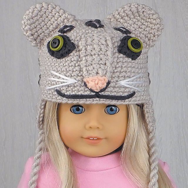 Ravelry: Snow Leopard Hat for 18-Inch Dolls pattern by Linda Wright ...