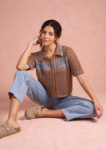 Ravelry: Dot Grid Shirt pattern by Georgia Farrell