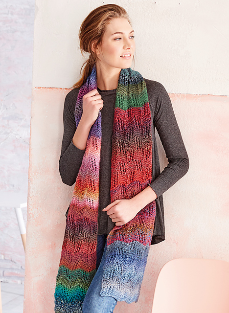 Ravelry: Lace Stripe Scarf pattern by Patons UK