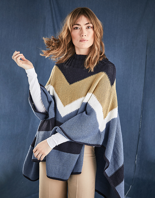 Ravelry: Colourblock Poncho 10205 pattern by Sirdar