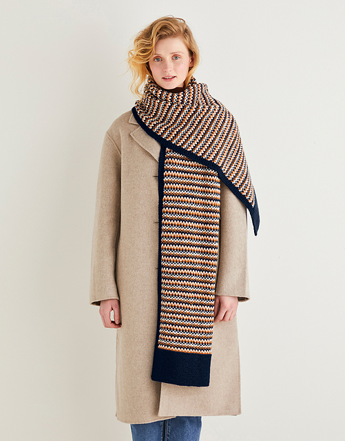 Ravelry: Three Colour Scarf 10168 pattern by Sirdar