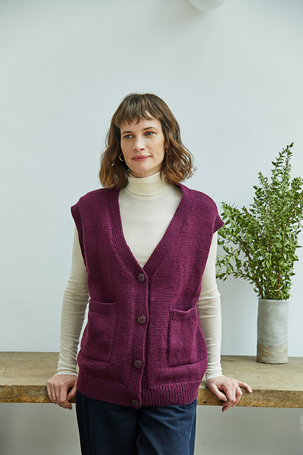Ravelry: Button Down Pocket Vest 10332 pattern by Hayfield