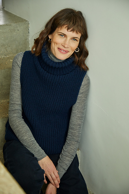 Ravelry: Roll Neck Side-Buttoned Vest 10334 pattern by Hayfield