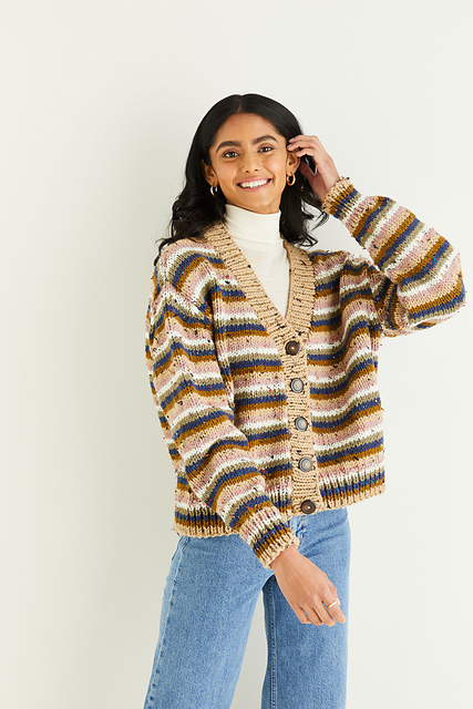 Ravelry: Striped Cardigan 10342 pattern by Hayfield