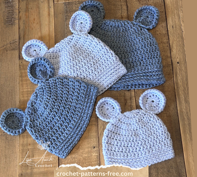 Ravelry: Baby Bear Newborn Crochet Hat Pattern pattern by LisaAuch