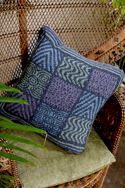 Ravelry: Tiles & Stripes Cushion pattern by Lisa Richardson Design