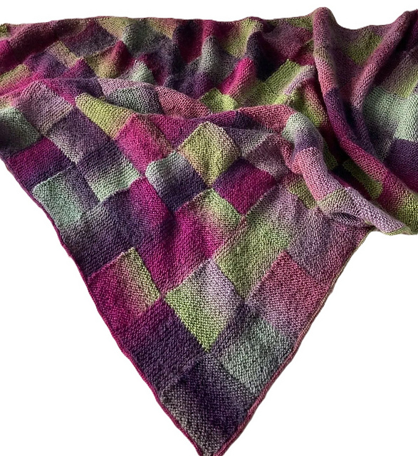 Ravelry: Labour of love entrelac shawl icord edge pattern by fran Low