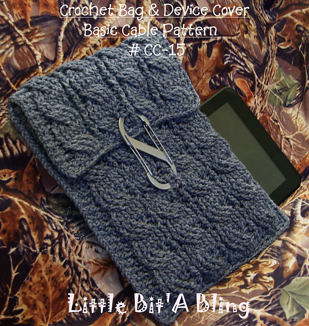 Ravelry: Basic Cable Crochet Device or Tablet Cover Pattern #CC-15 ...