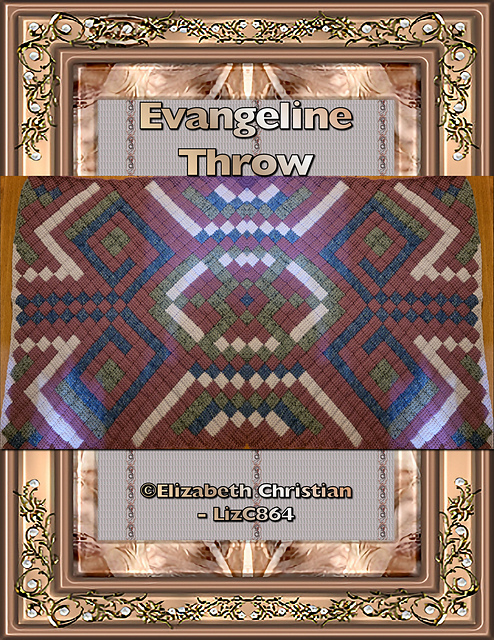 Ravelry: Evangeline Entrelac Throw pattern by Elizabeth Christian
