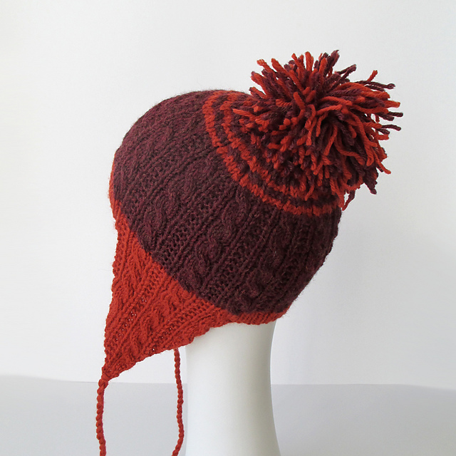 Ravelry: Gingerbread Icing Ear Flap Hat pattern by Elizabeth Seidle