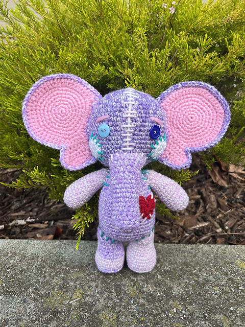 Ravelry: Eddie the Patchwork Elephant pattern by Elizabeth-Ann Brown