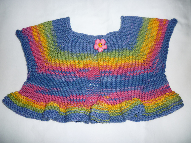 Ravelry: Child's Ruffled Ballerina Shrug pattern by Ellen Rich