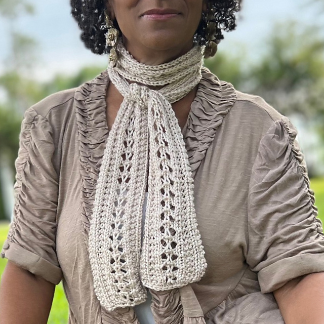 Ravelry: Wheat and Garter Skinny Scarf pattern by Denise Canela