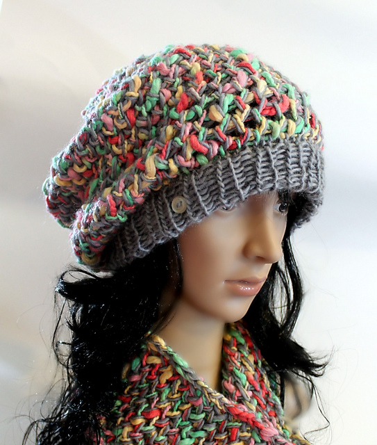 Ravelry: Slub Yarn Slouchy and Cowl pattern by Denise Canela