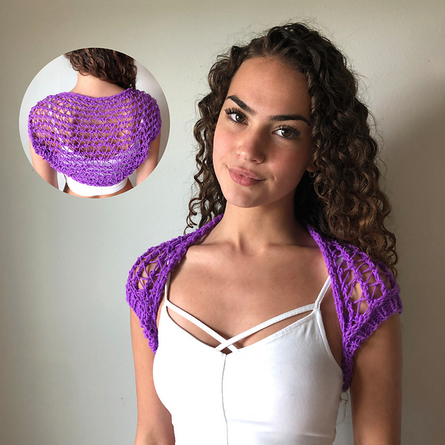 Ravelry: Lace Stitch Bolero Shrug pattern by Denise Canela