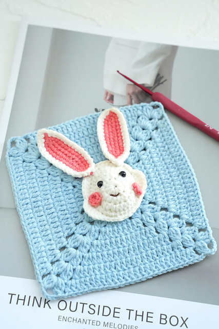 Ravelry: Crochet Bunny Granny Square (Style II) pattern by Loopara Crochet