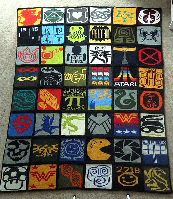 Ravelry: LoopholeStacie's Geek-A-Long Blanket