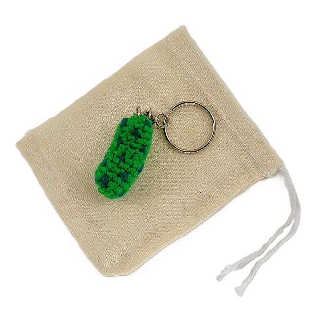 Ravelry: Mini Pickle Keychain pattern by Jennifer Van der Wal