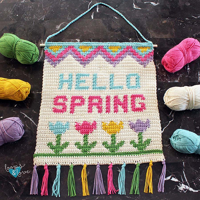 Ravelry: Spring Wall Hanging pattern by Loops and Love Crochet