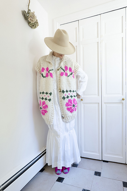 Ravelry: Long Flower Vest pattern by Loopy Mango