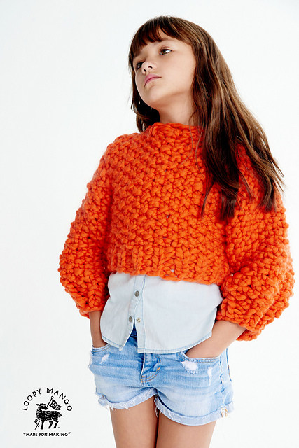 Ravelry: Mini Super Cropped Sweater pattern by Loopy Mango