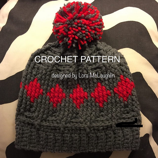 Ravelry: Crown of Hot Diamonds Hat pattern by Lora McLaughlin