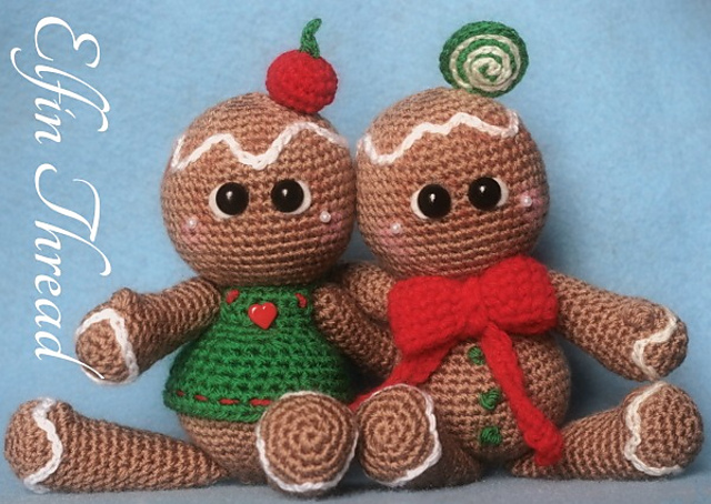 Ravelry: Gingerbread dolls pattern by Elfin Thread
