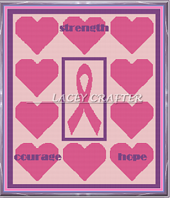 Ravelry: Breast Cancer graphghan throw pattern by Lori Ann Bullinger