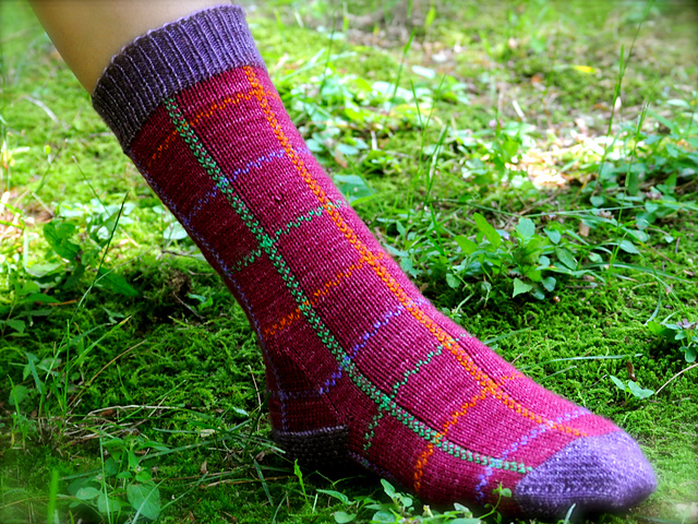 Ravelry: Thistle and Forest Plaid Socks pattern by Lorilee Beltman