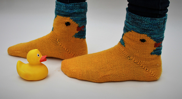Ravelry: Rubber Duckie Socks pattern by Lorri Ann Romesberg