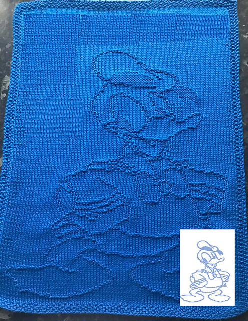 Ravelry: Nr. 604 Donald Duck guest towel pattern by Lotte Nielsen