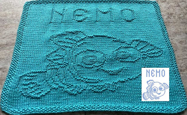 Ravelry: Nr. 180 Disney Nemo 1. 89 stitches pattern by Lotte Nielsen