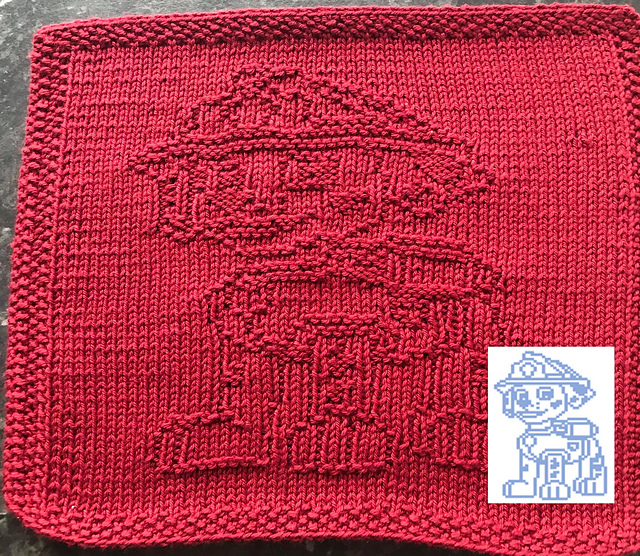 Ravelry: Nr. 590 Paw Patrol Marshall 65 stitches pattern by Lotte Nielsen