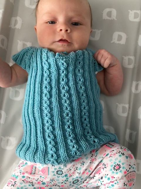 Ravelry: LouDoubleKnitter's Baby Singlet ~ Turquiose