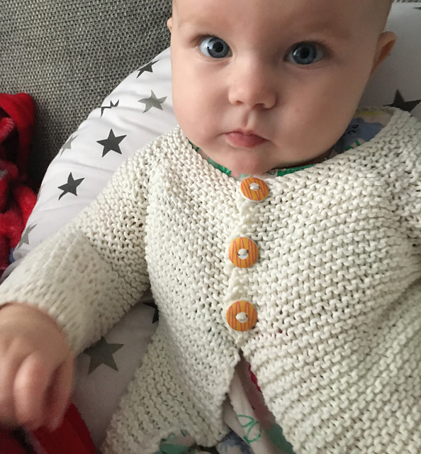 Ravelry: LouDoubleKnitter's Baby Cardi ~ Babbity Cream