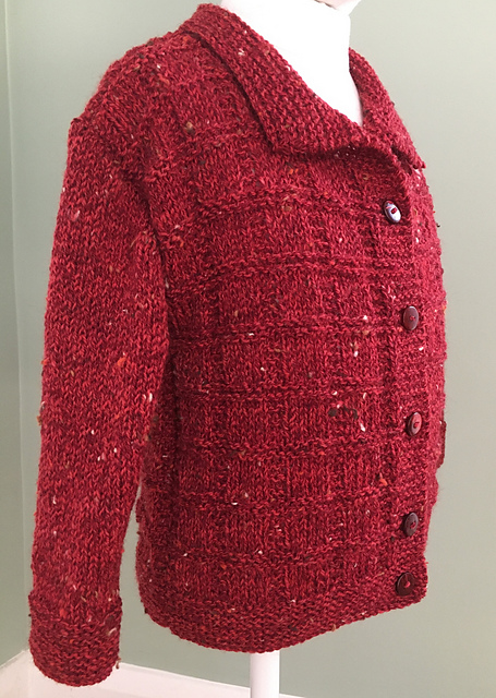 Ravelry: LouDoubleKnitter's Child Cardi ~ Red Collared
