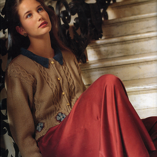 Ravelry: Cardigan with Chenille Collar pattern by Louisa Harding