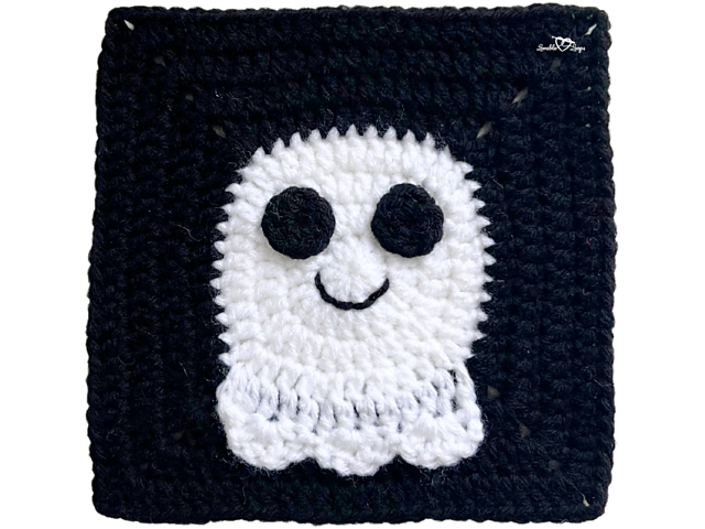 Ravelry: Spooky Ghost Granny Square pattern by Melissa Hassler