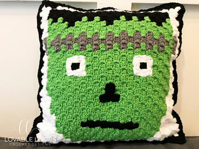 Ravelry: Frankenstein Pillow pattern by Melissa Hassler