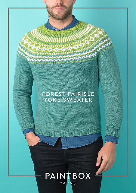 Ravelry: Forest Fairisle Yoke Sweater pattern by Paintbox Yarns
