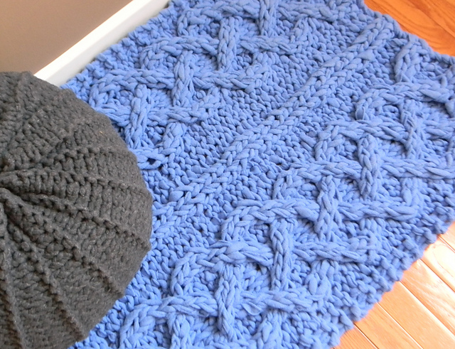 Ravelry: Big Chunky Cable Knit Rug pattern by Theresa Boyce