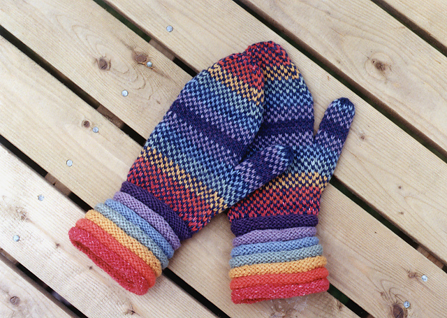 Ravelry: Rainbow Mittens pattern by Lucy Neatby
