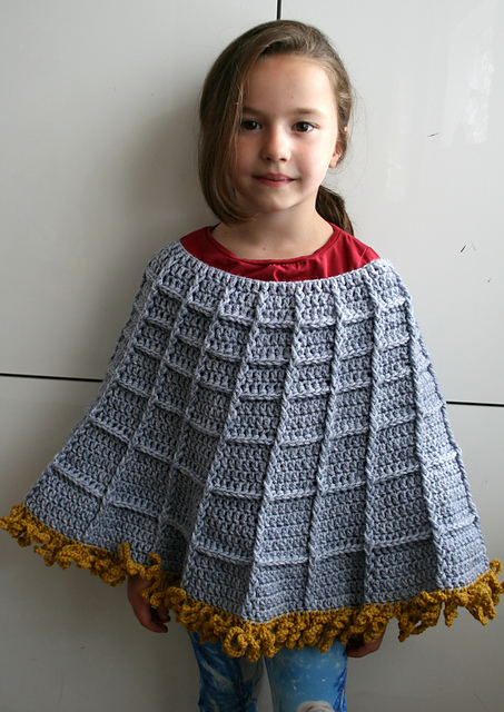 Ravelry: Girls fall poncho 218 pattern by Luz Mendoza