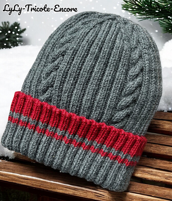 Ravelry: Tuque * Michel * à rebord double pattern by Lynn Lachapelle