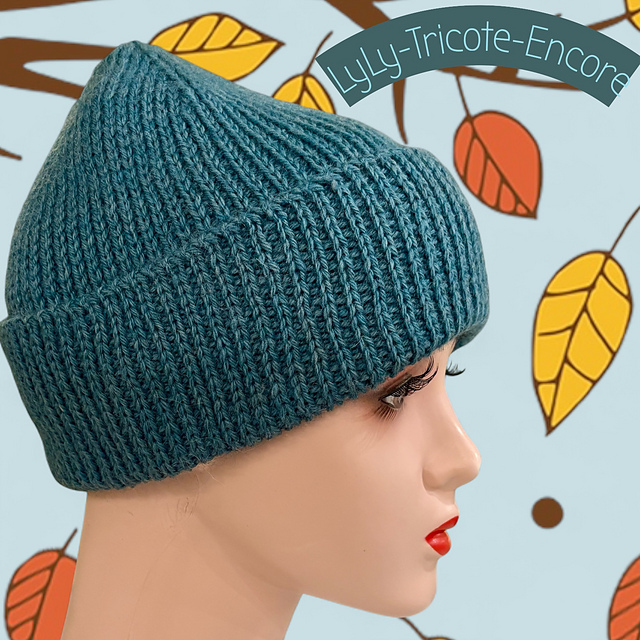 Ravelry: Tuque *Alain/Aline* à rebord double pattern by Lynn Lachapelle