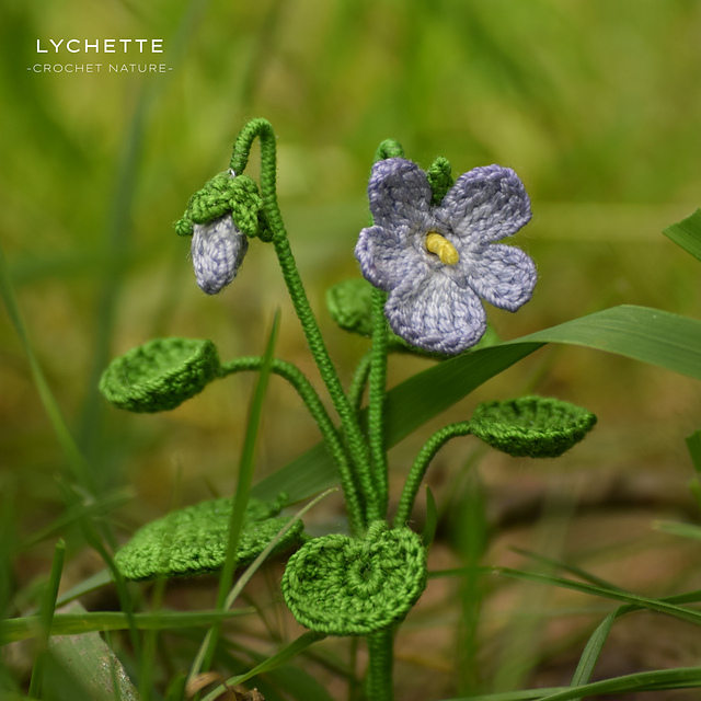 Ravelry: Wood Violet Flower pattern by Lychette Crochet Nature