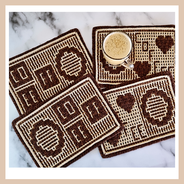 Ravelry: Coffee Time Mug Rugs pattern by Lynne Adriaanse