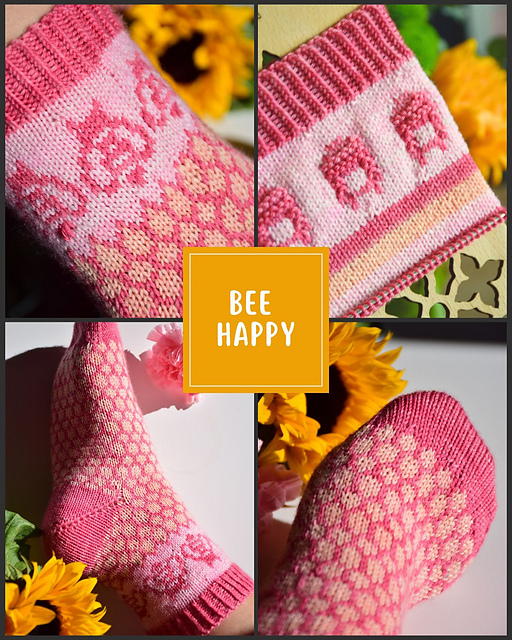 Ravelry: Chaussettes Bee Happy pattern by Lysandre Hourdin