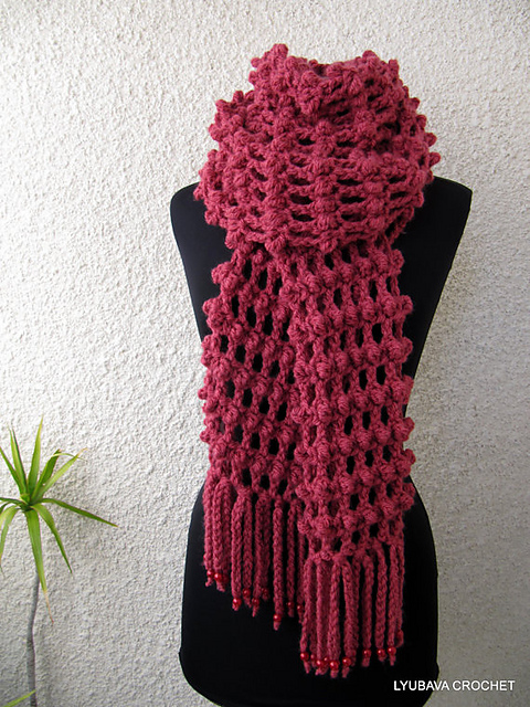 Ravelry: LyubavaCrochet's Crochet Long Scarf With Fringe